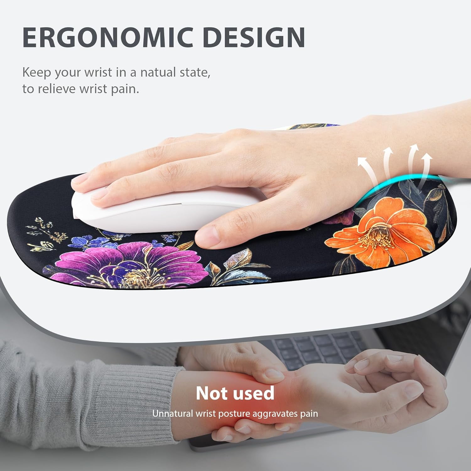 YUYAN-Wrist Rest for Keyboard and Mouse Ergonomic Mouse Pad with Wrist ...