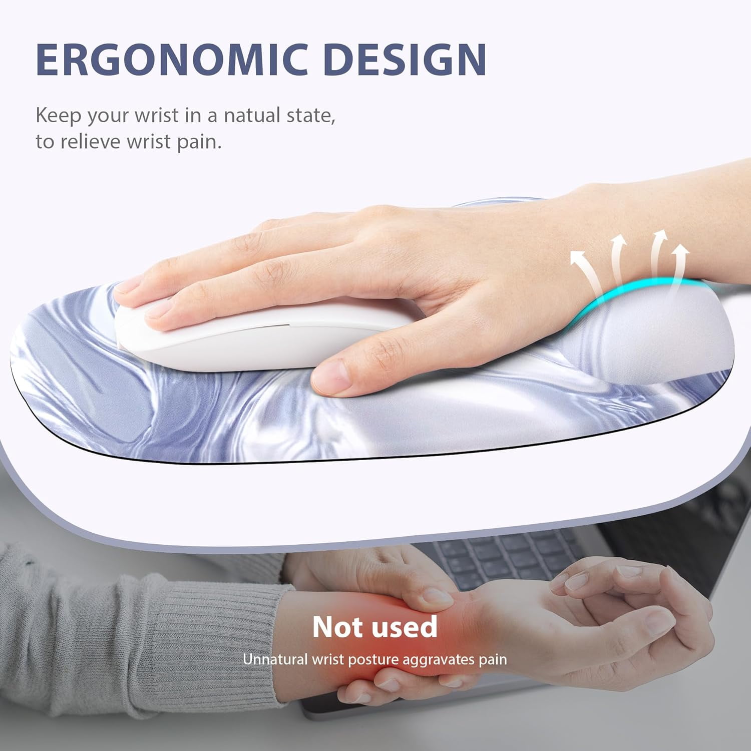 YUYAN-Wrist Rest for Keyboard and Mouse Ergonomic Mouse Pad with Wrist ...