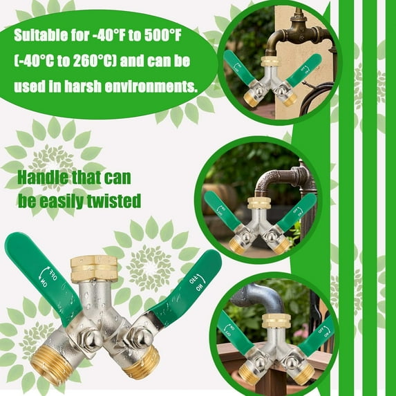 YUYAN-brass hose splitter high flow splitter full flow hose splitter 2 ...