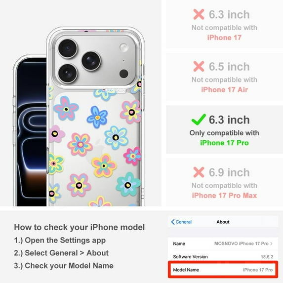 YUYAN-for iPhone 17 Pro Case | Military Grade 6.6ft Drop Tested ...