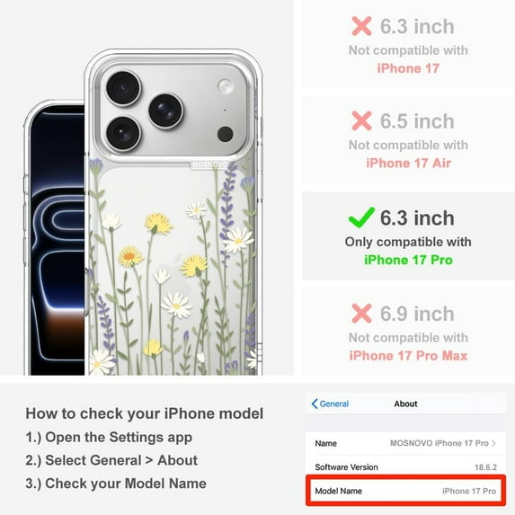 YUYAN-for iPhone 17 Pro Case | Military Grade 6.6ft Drop Tested ...
