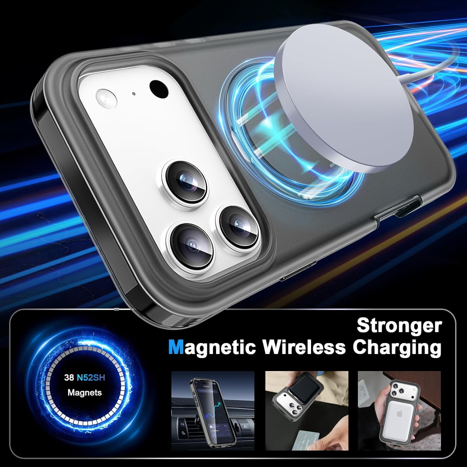 YUYAN-for iPhone 17 Pro Max Full Body Shockproof Case with Magnetic ...