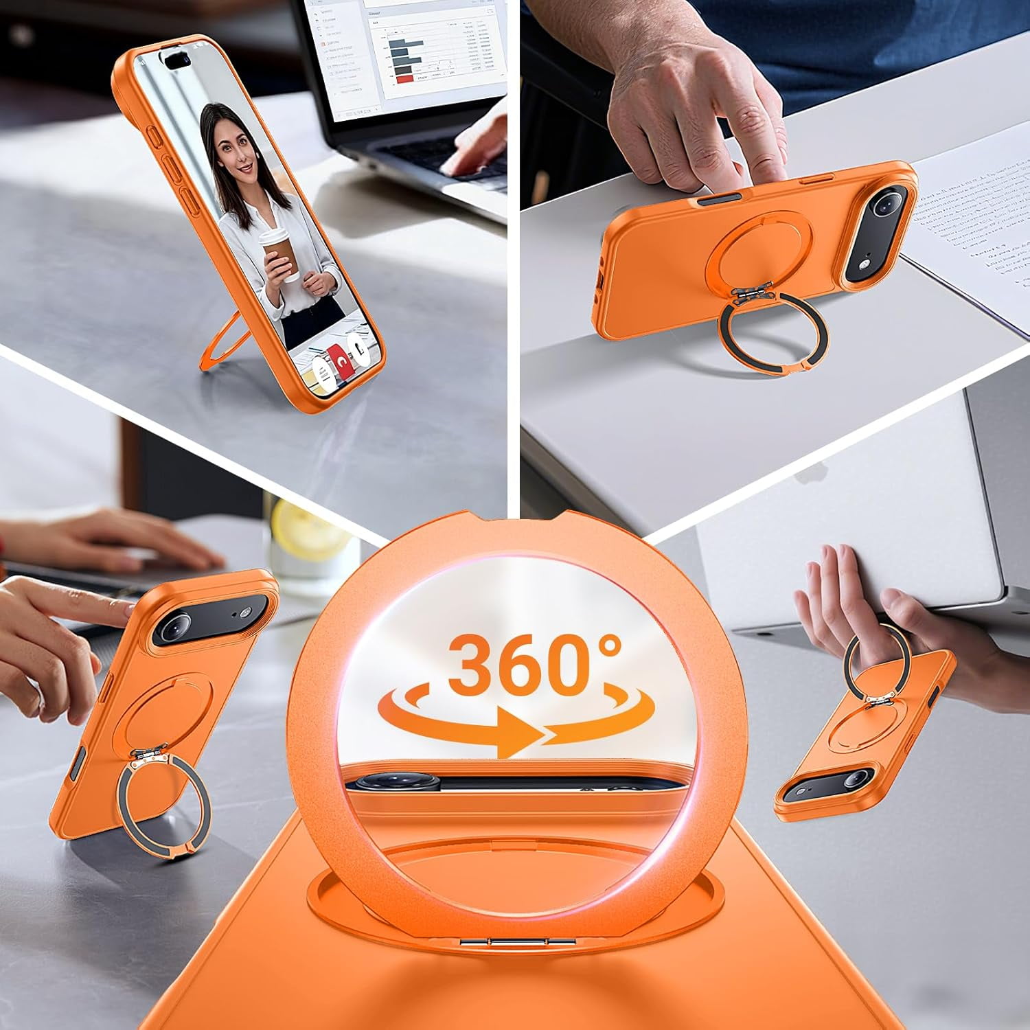 YUYAN-for iPhone Air Case with Stand,Fits MagSafe,Military Drop ...