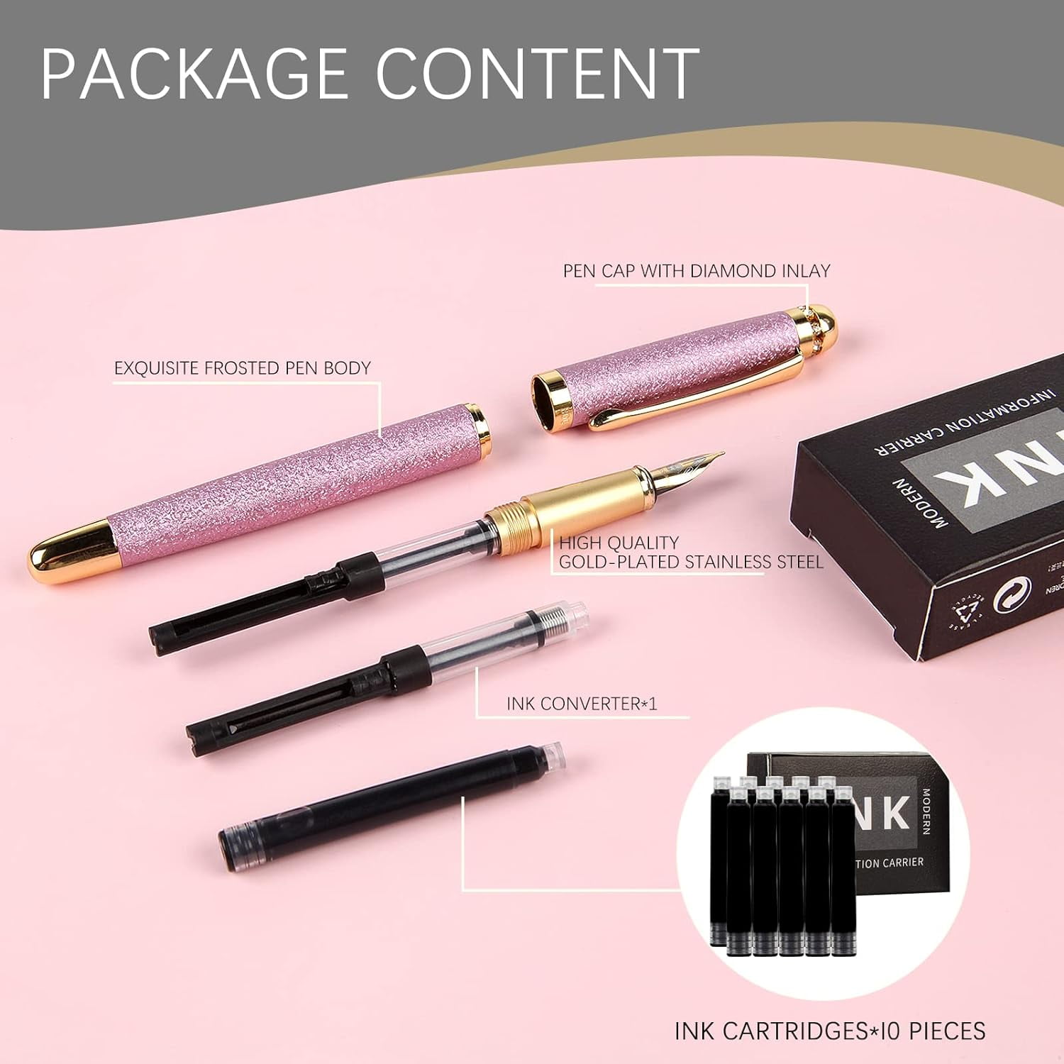 YUYAN-fountain pen-Multiple color styles with rhinestone,diamond inlay ...