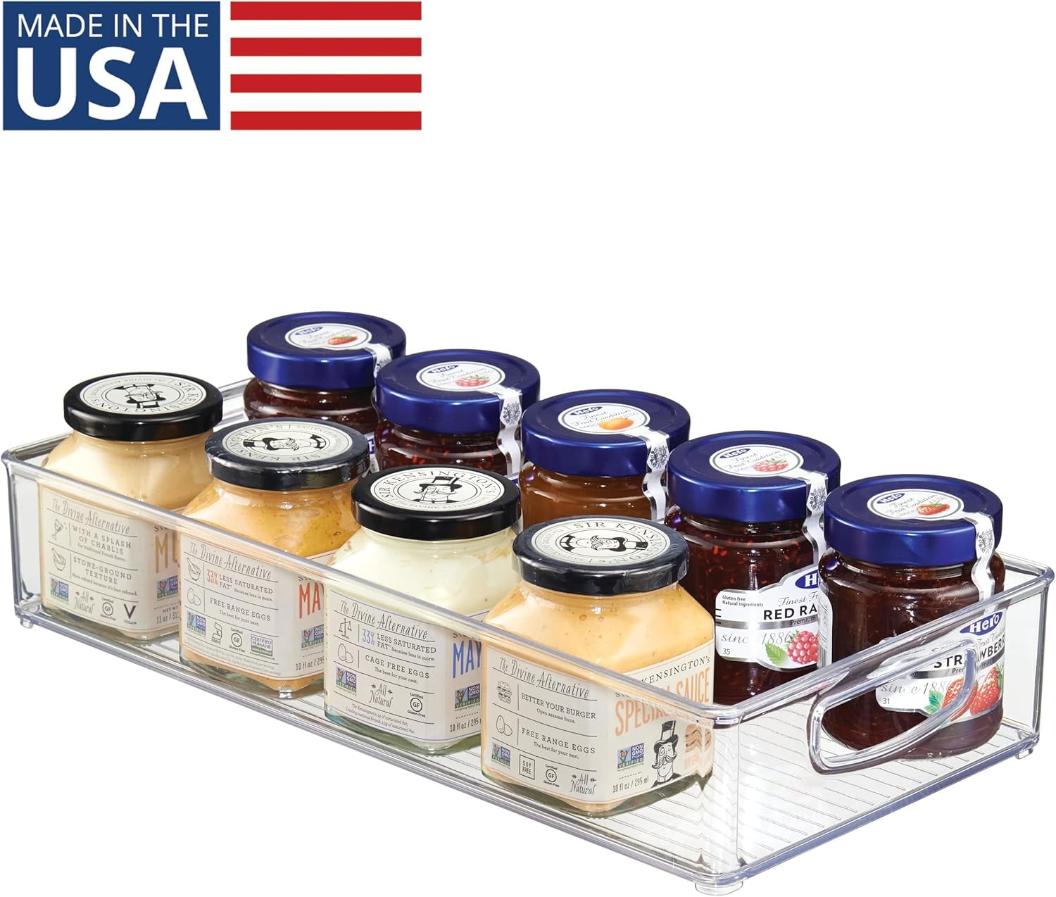 YUYAN-iDesign Stackable Clear Plastic Extra Long Pantry Organizers and ...