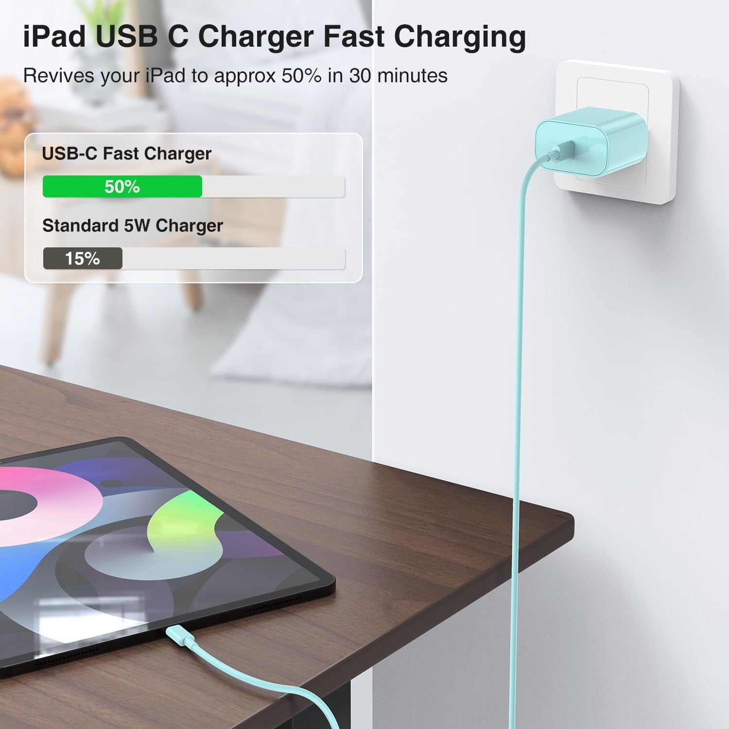 YUYAN-iPhone 16 15 Fast Charger 10ft, USB C Charging Block and Long ...