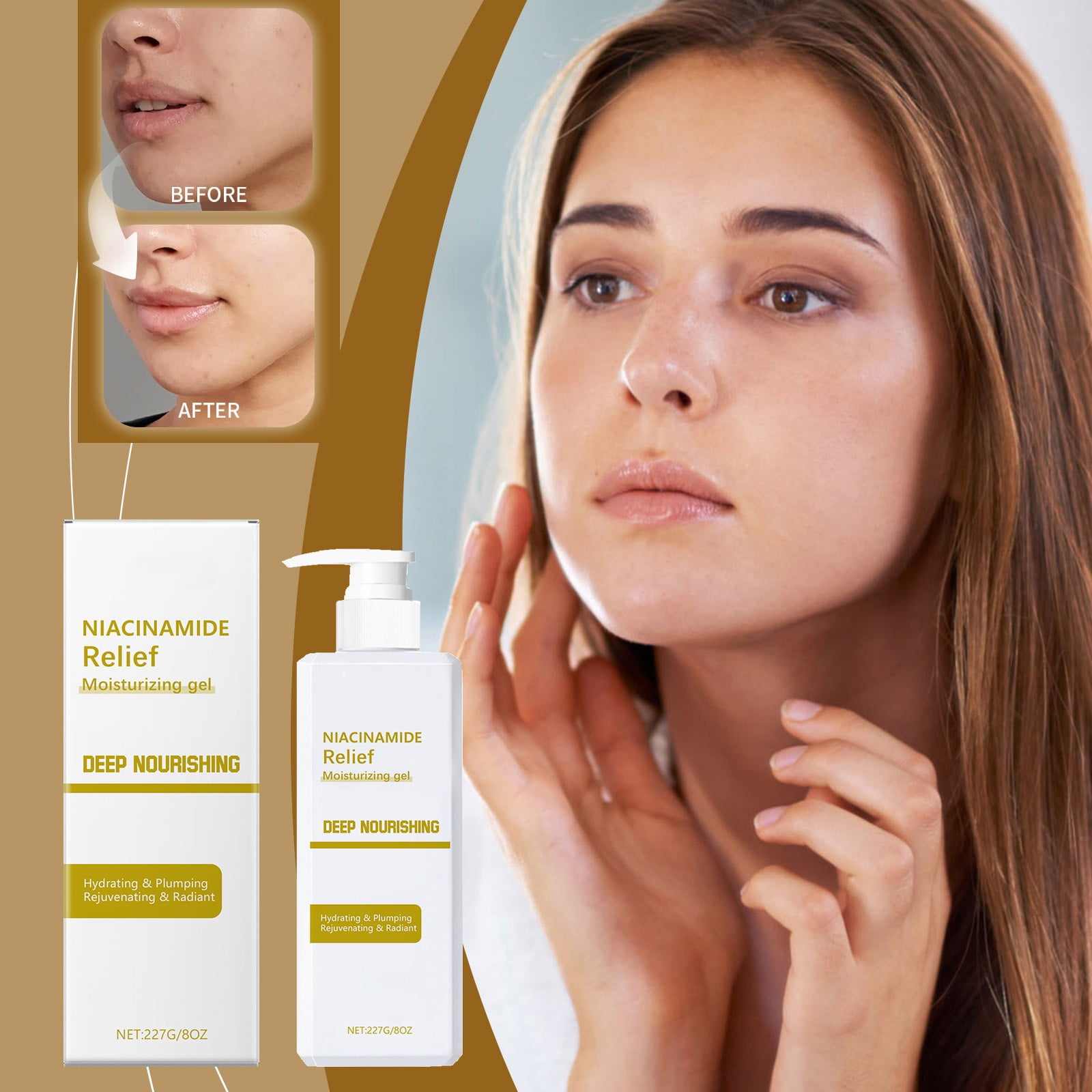 YUYRY Organic Skin Solution Tinted Face Moisturizer for Face Hair Vie ...