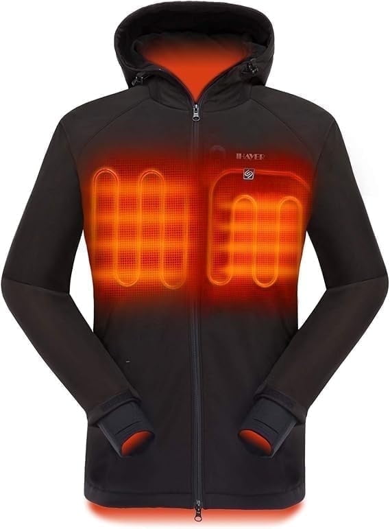 YUYU Women's Heated Jacket with Battery Pack, 10000 mah Soft Shell ...