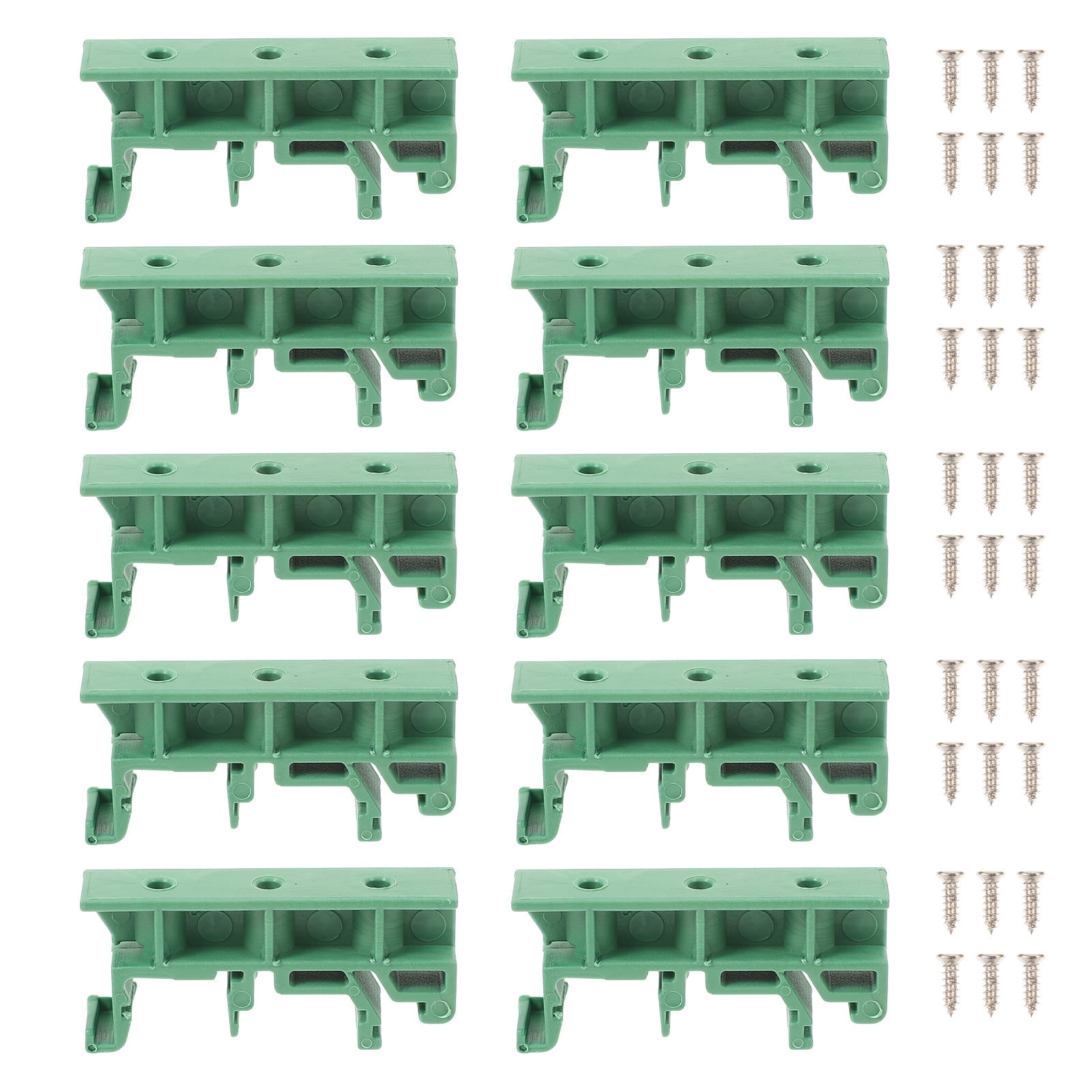 YUYUETIME 10 Sets DIN Rail Connectors Plastic Mounting Brackets for PCB ...