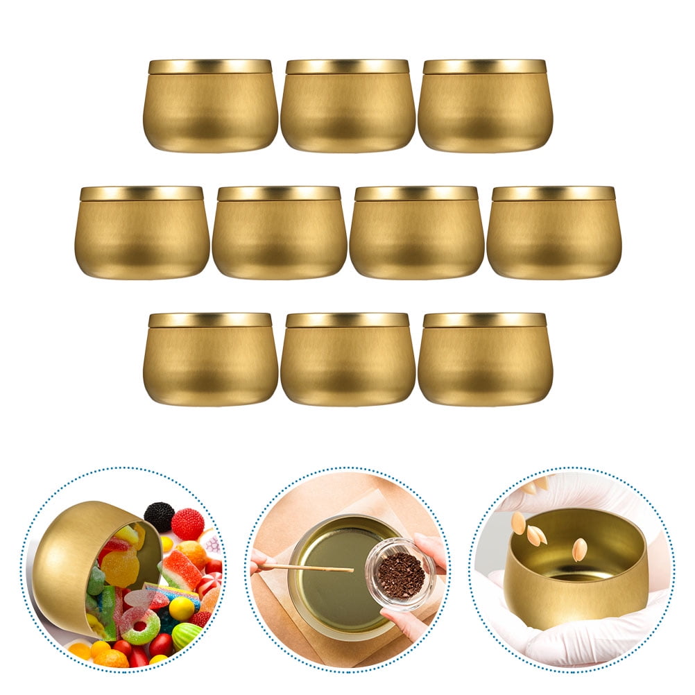 YUYUETIME 10Pcs Metal Tin Containers Tea Tins Empty with Lids for Tea ...