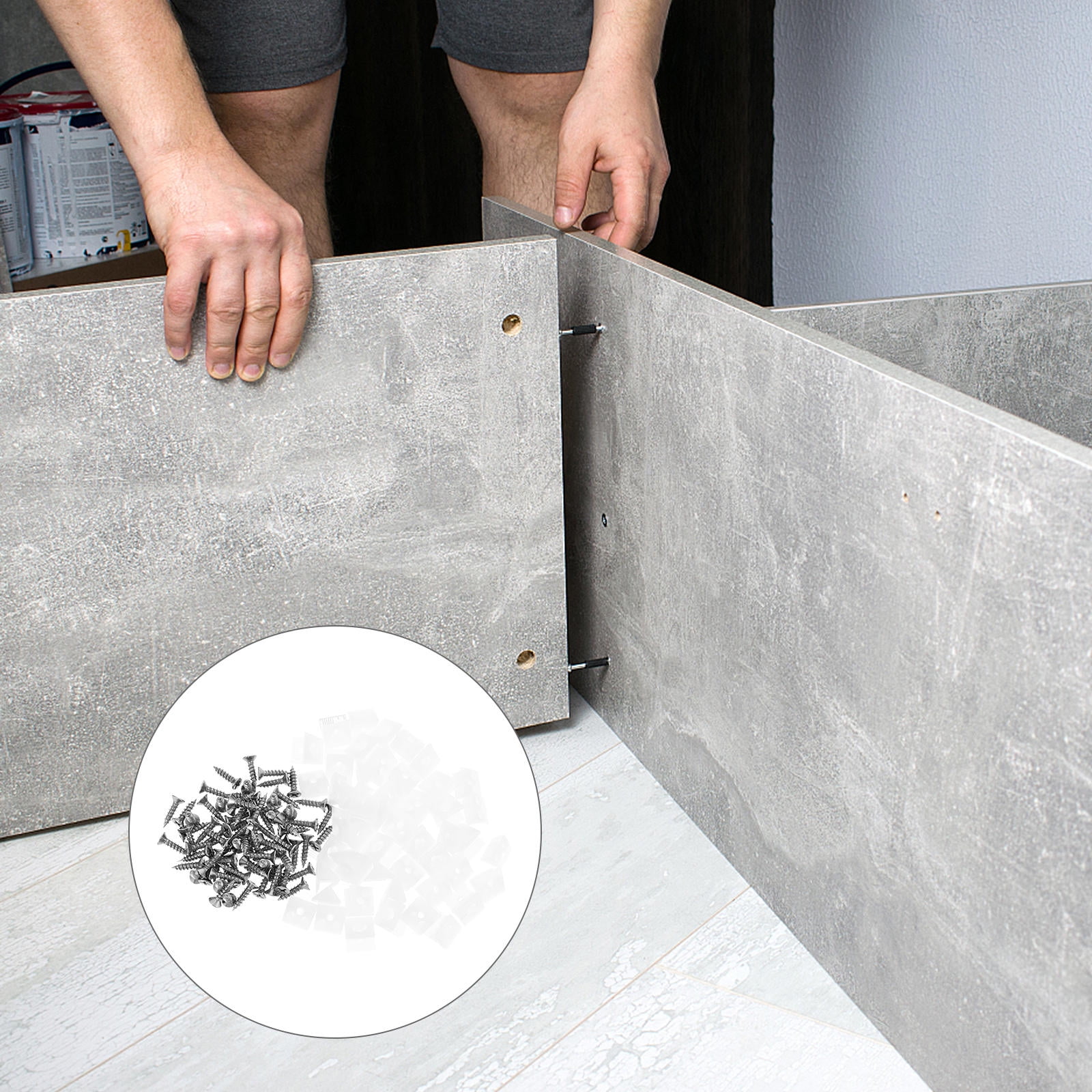 YUYUETIME 120 Sets Transparent Iron Corner Brackets for Sturdy ...