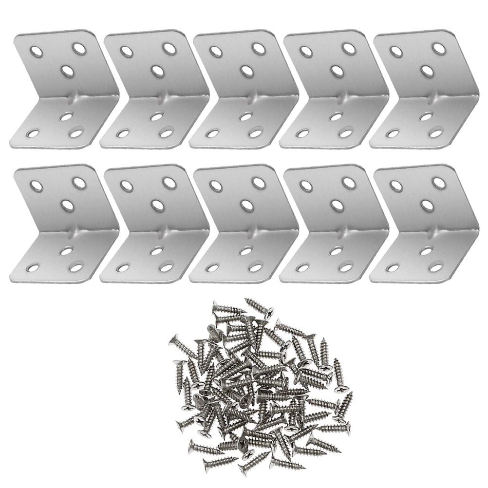 YUYUETIME 12Set Heavy Duty Corner Stainless Steel L Shaped Brackets for ...