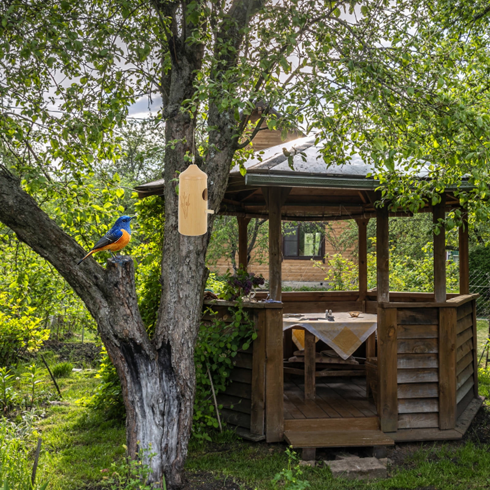 YUYUETIME 1Pack Hanging Hummingbird House for Outdoor Roosting Place in ...