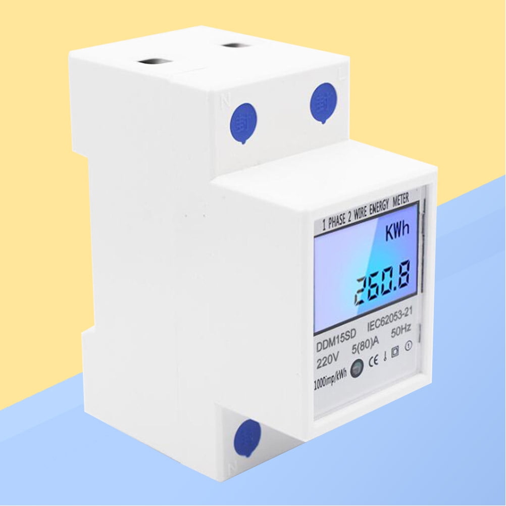 YUYUETIME 1Pack White DDM15SD Energy Meter for Accurate Voltage and ...