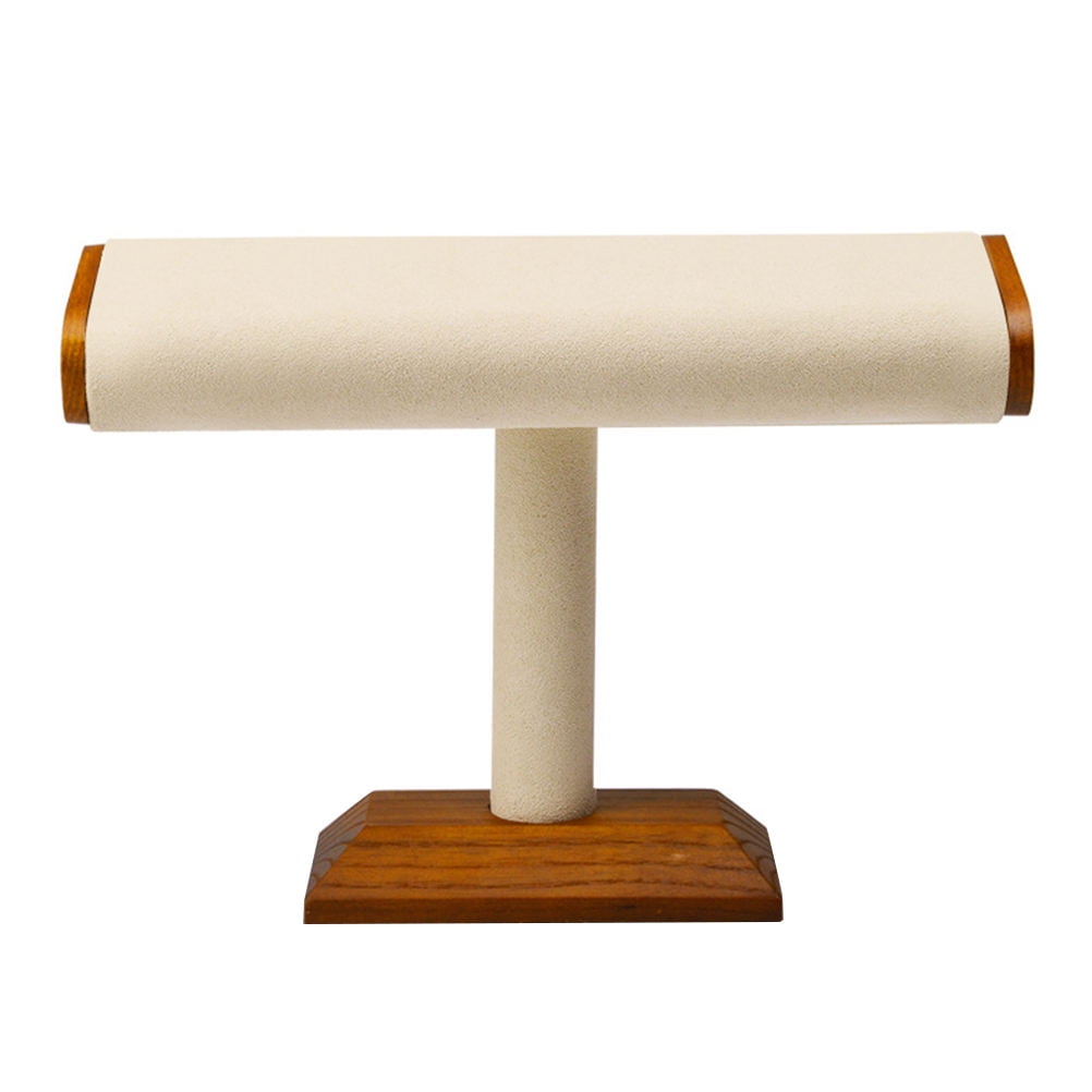 YUYUETIME 1Pcs T Bar Wooden Bracelet Display Stand Jewelry Rack White ...