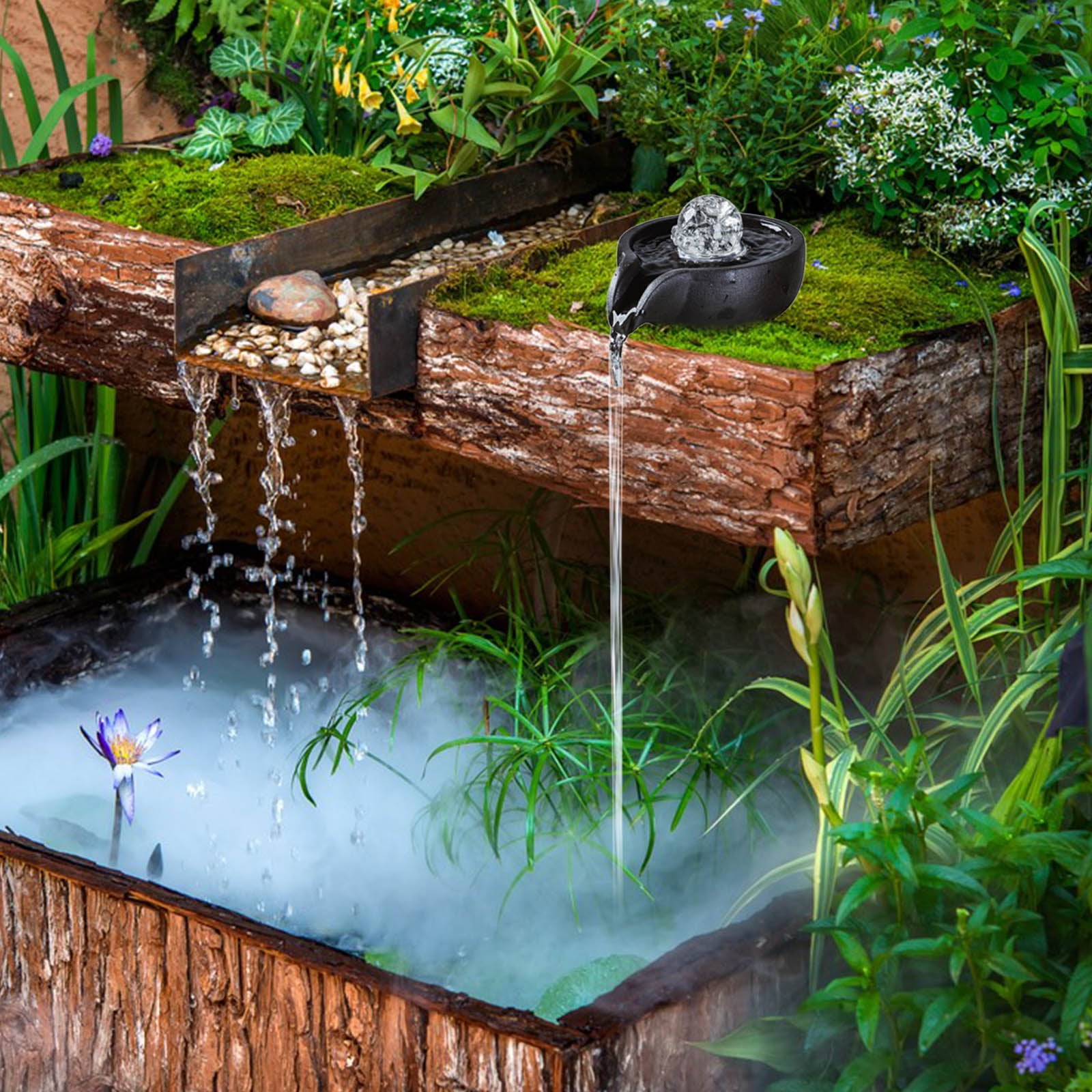 YUYUETIME 1Pcs Tabletop Water Fountain Ceramic Fish Tank Circulating ...