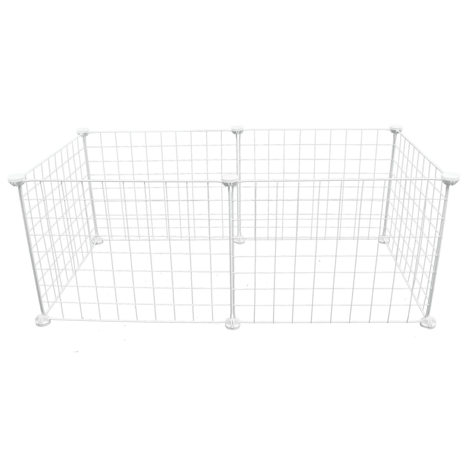 YUYUETIME 1Set Folding Metal Crates White Iron Wire Rectangular Shape ...