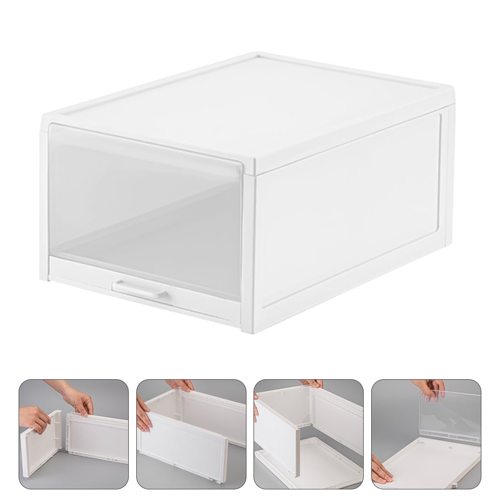 YUYUETIME 1Set Shoe Box Stackable Clear Shoes Boxes for Closet ...
