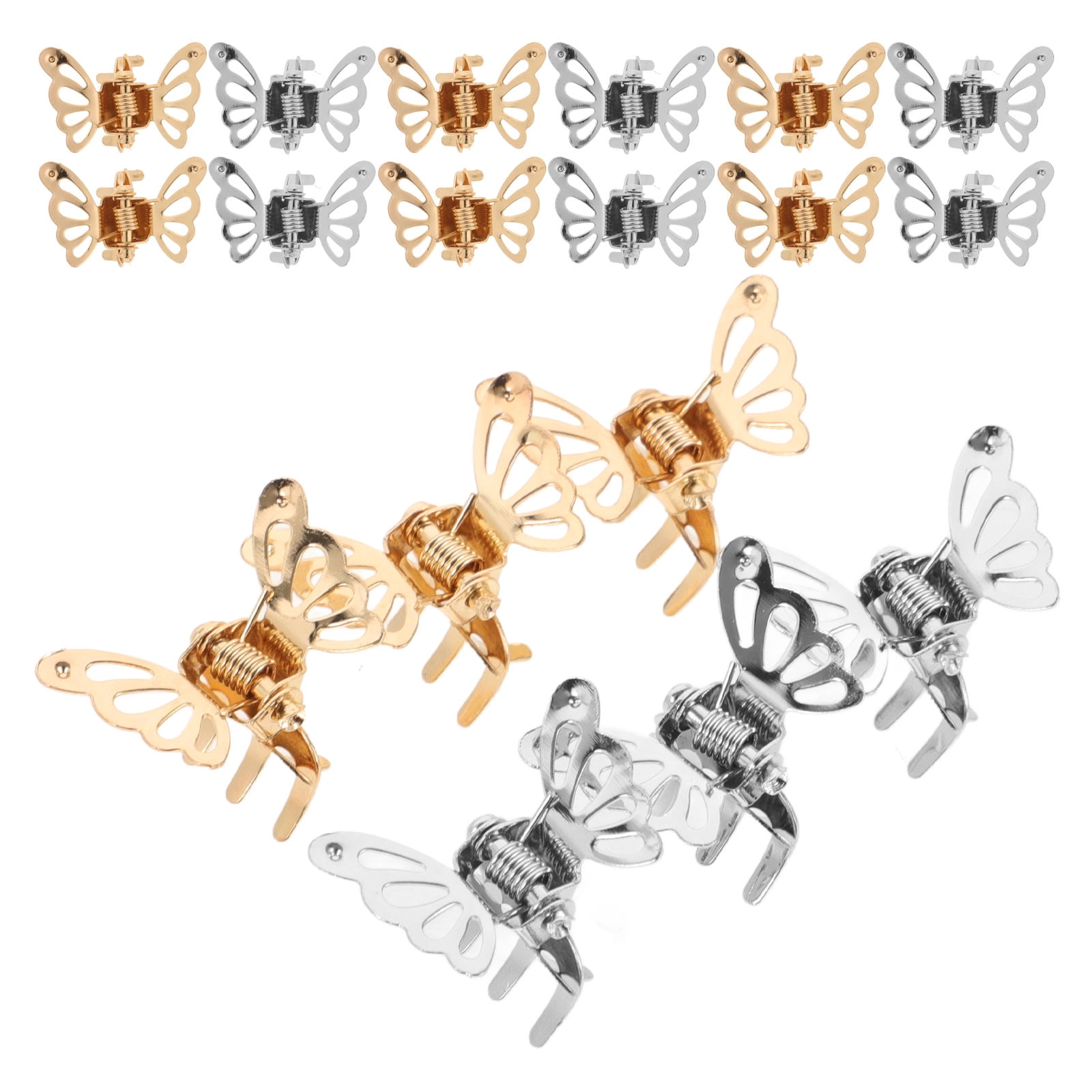YUYUETIME 20Pcs Assorted Color Small Butterfly Clips Decorative Hair ...