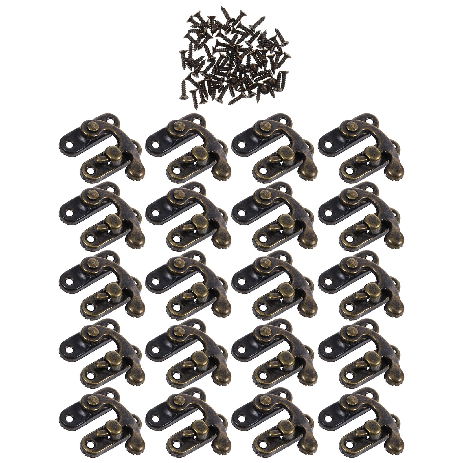 YUYUETIME 20Pcs Mini Swing Arm Clasp Jewelry Boxes Rustic Style Iron ...