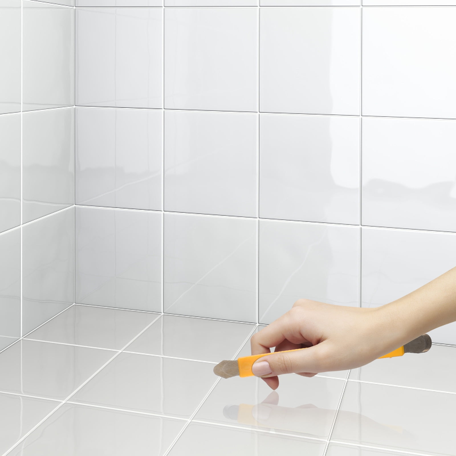 YUYUETIME 2Pcs Tile Caulk Pressed Tool Rubber Grouting Tools Joint ...