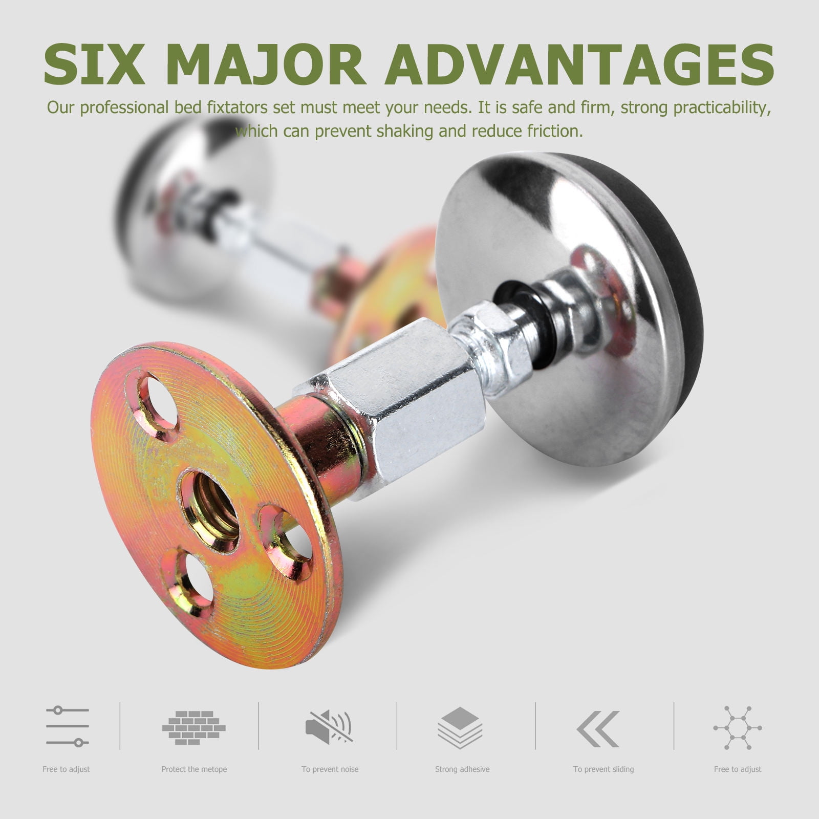 YUYUETIME 4Pcs Bed Frame Anti-Shake Tool Adjustable Range 2.05-2.64in ...