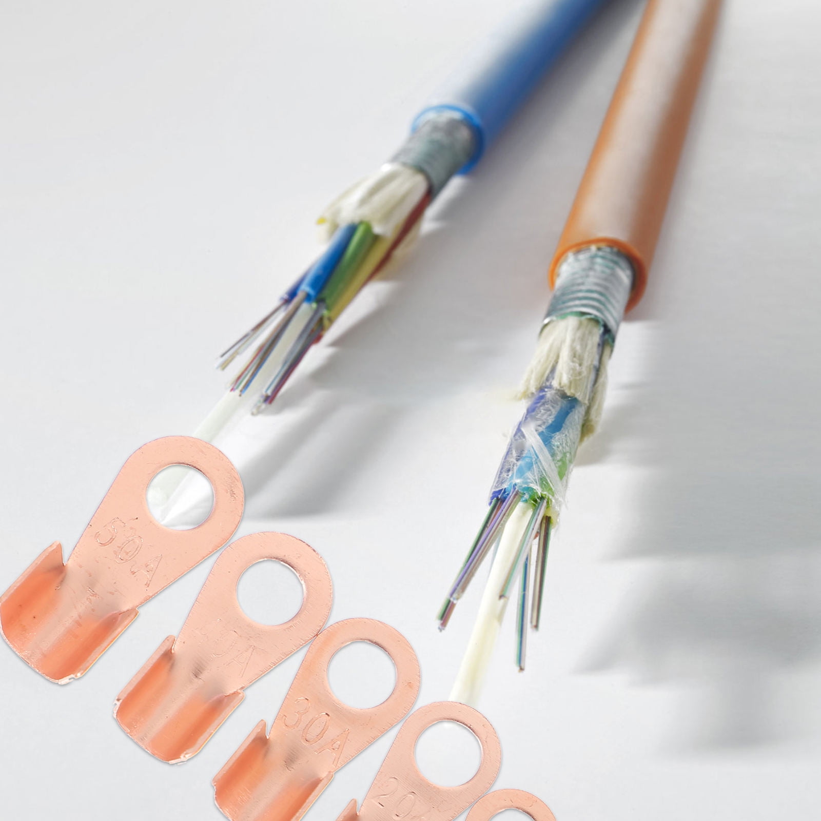 YUYUETIME 70Pack Golden Copper Terminal Connector Open Barrel Ring Lug ...