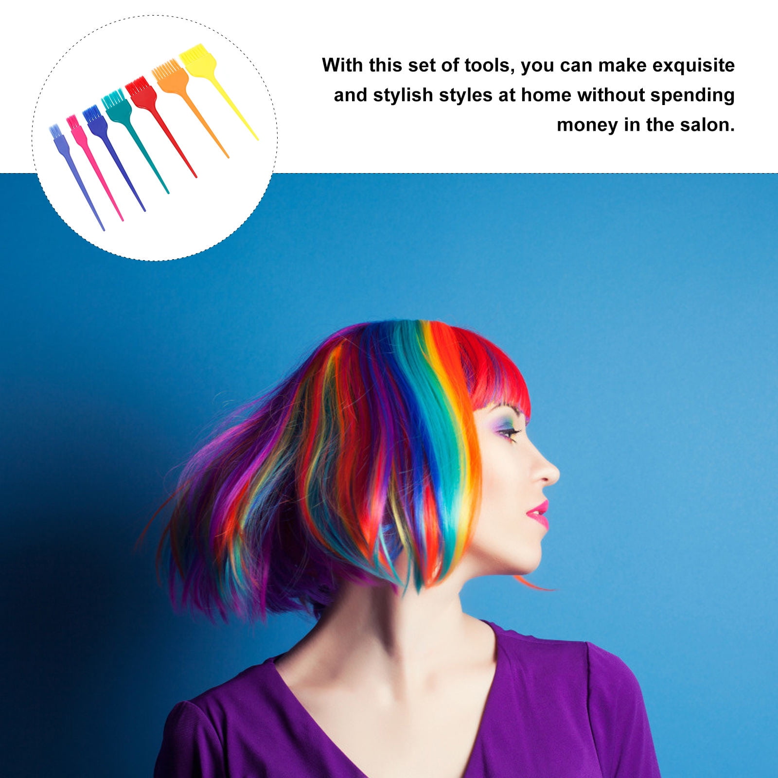 YUYUETIME 7pcs Salon Hair Dye Brush Multipurpose Hair Dye Comb For ...