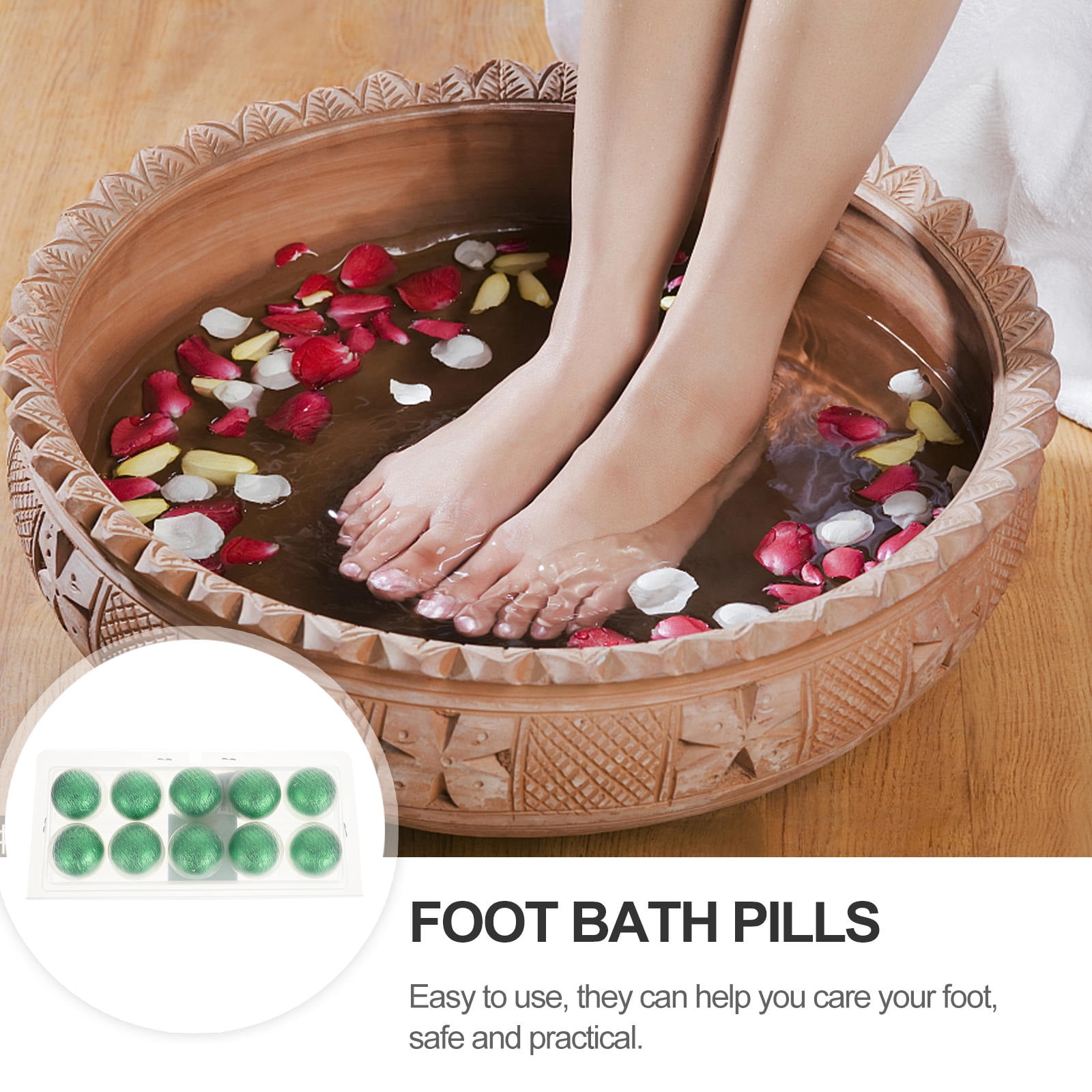 YUYUETIME Green Foot Bath Pills 10Pack for Elders and General Users ...