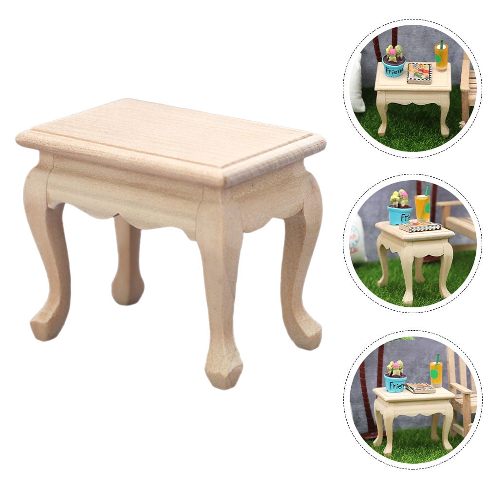 YUYUETIME Mini Furniture Ornament Mini Table Model 5.8X2X1.5In Light ...