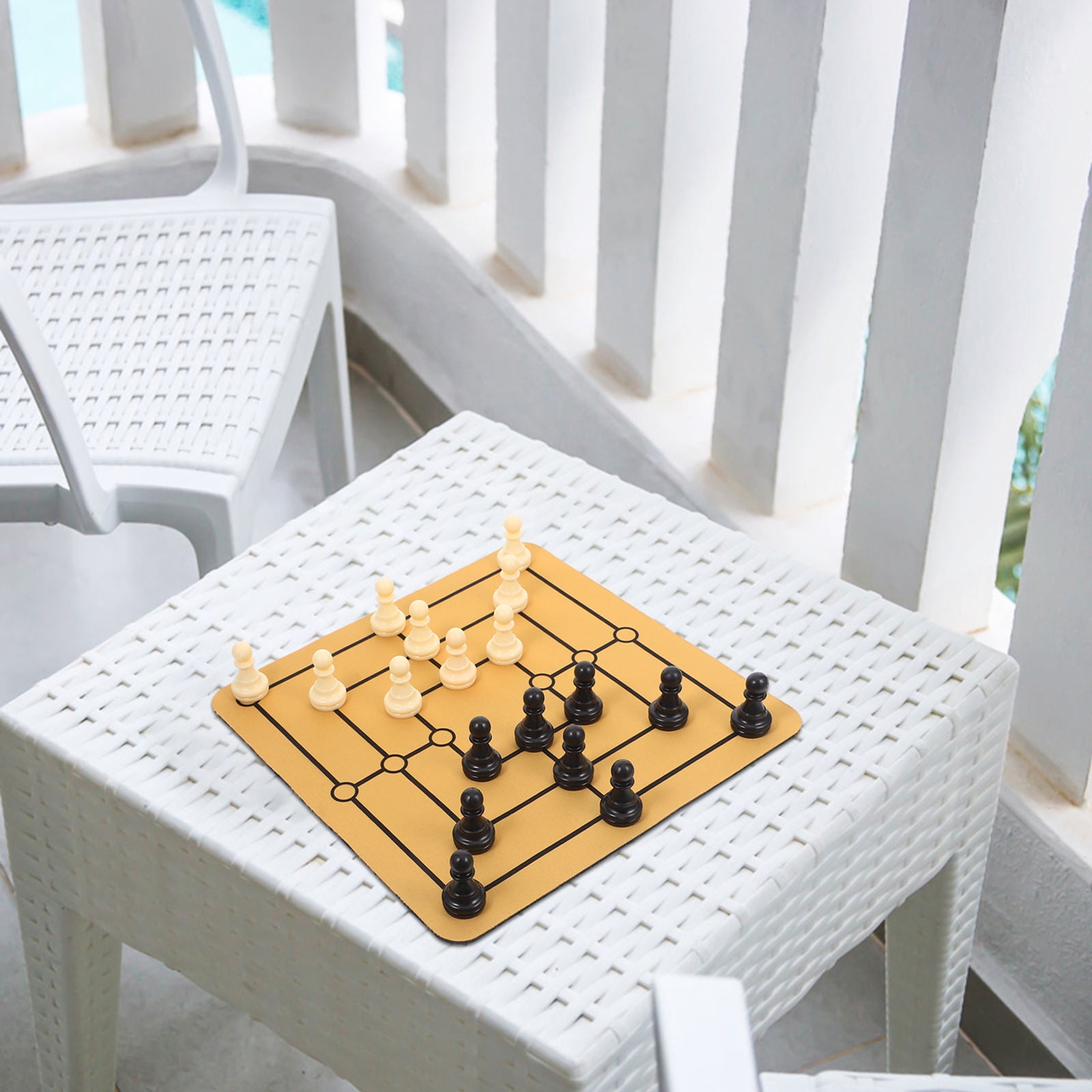 YUYUETIME Nine Mens Morris Chess Board Set 1Set For Shape Abs Material ...
