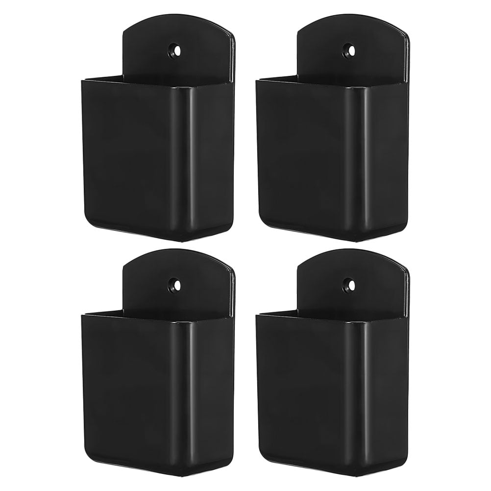 YUYUETIME Wall Mounted Remote Control Holder Black Plastic Storage for ...