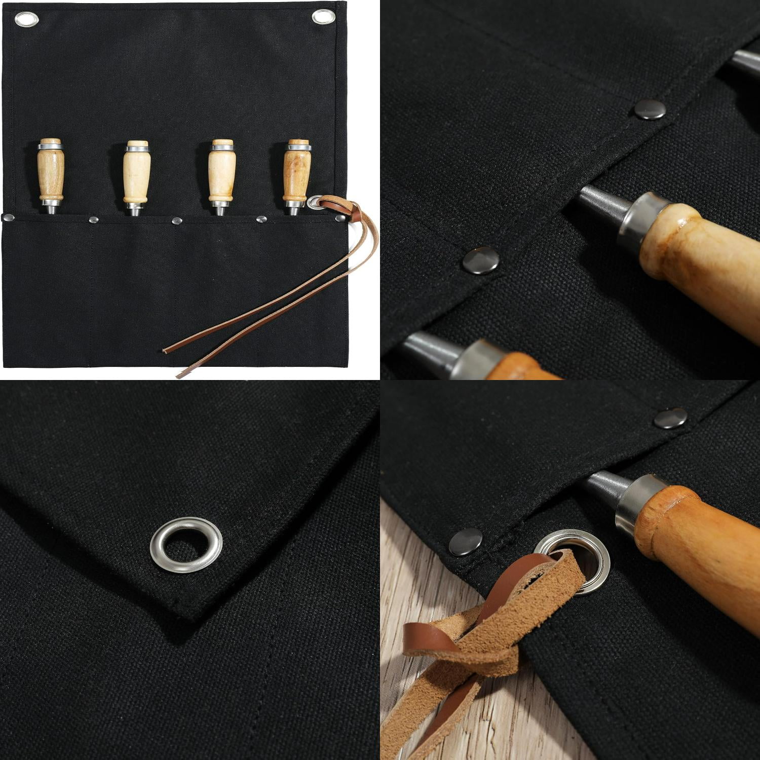 YUZEWANL Exceptional Ultra-Tough Small Khaki Waxed Canvas Tool ...