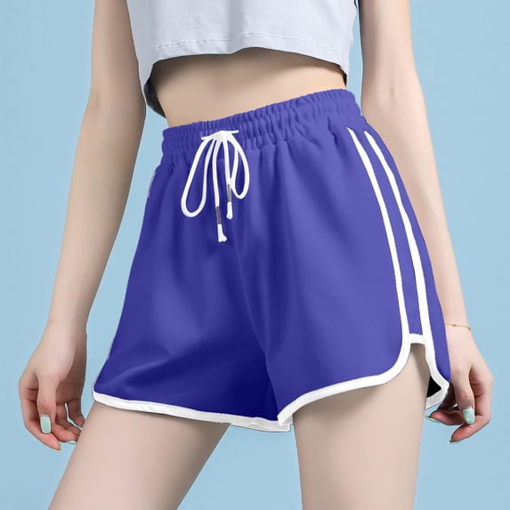 YVNAURA Womens High Rise 3 Inch Inseam Shorts Loose Straight Leg with ...
