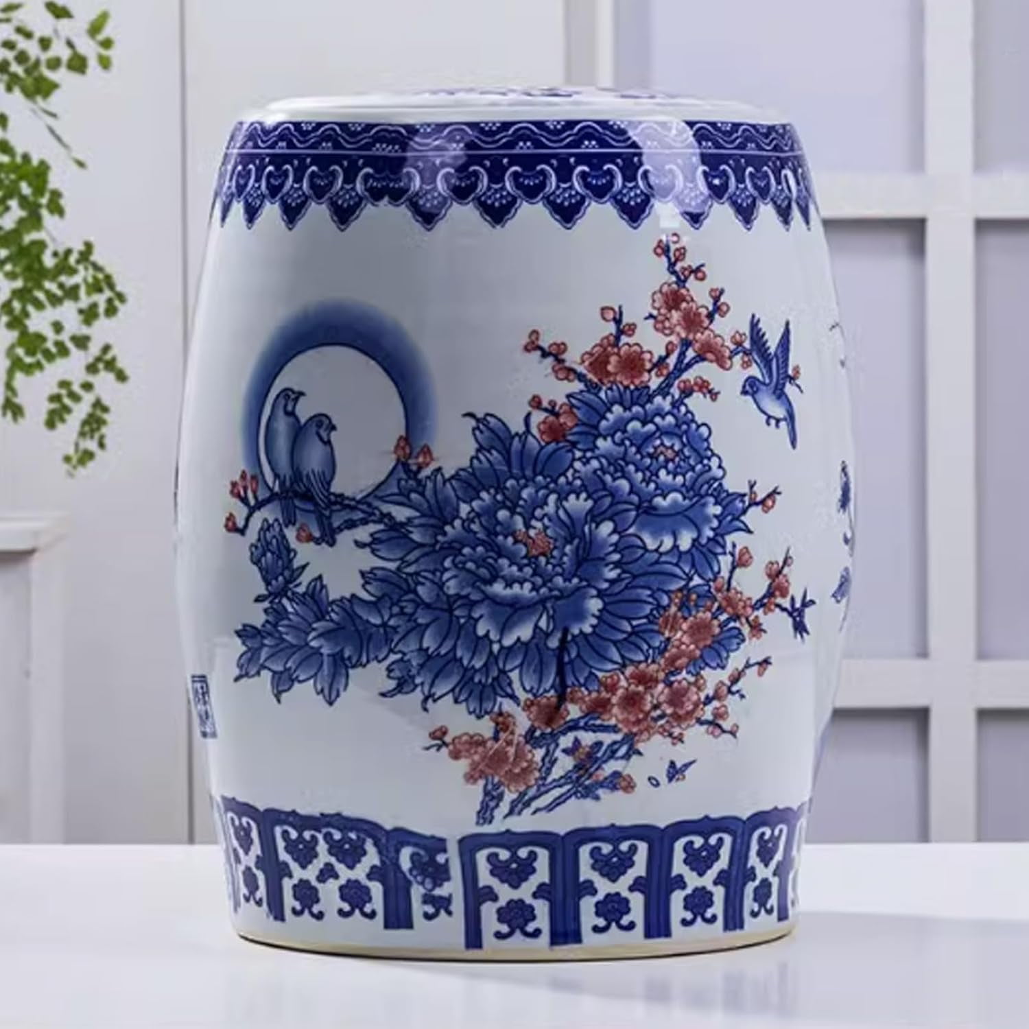 YVYKFZD Ceramic Rice Bucket, Food Storage Container with Lid, Ceramic ...