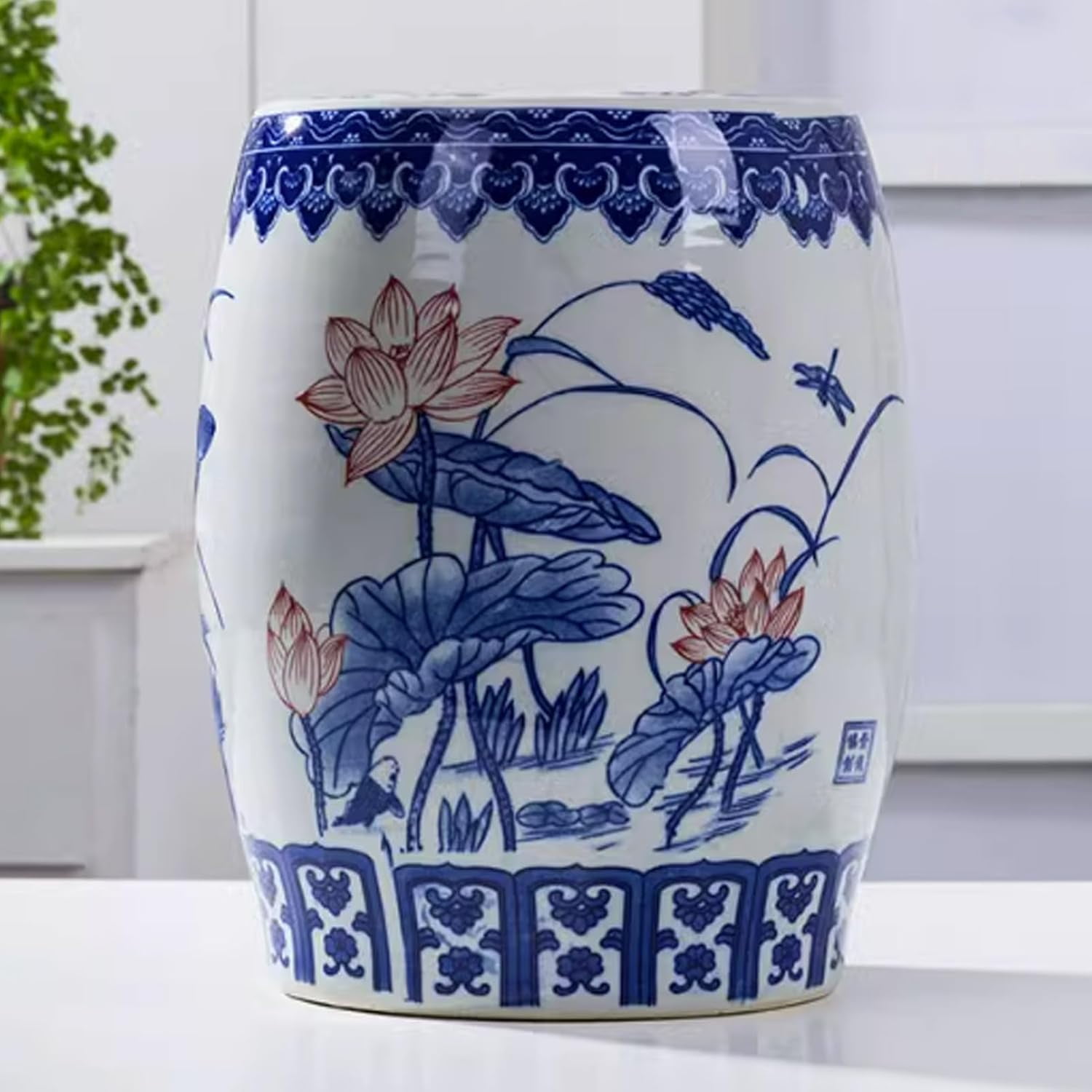 YVYKFZD Ceramic Rice Bucket, Food Storage Container with Lid, Ceramic ...