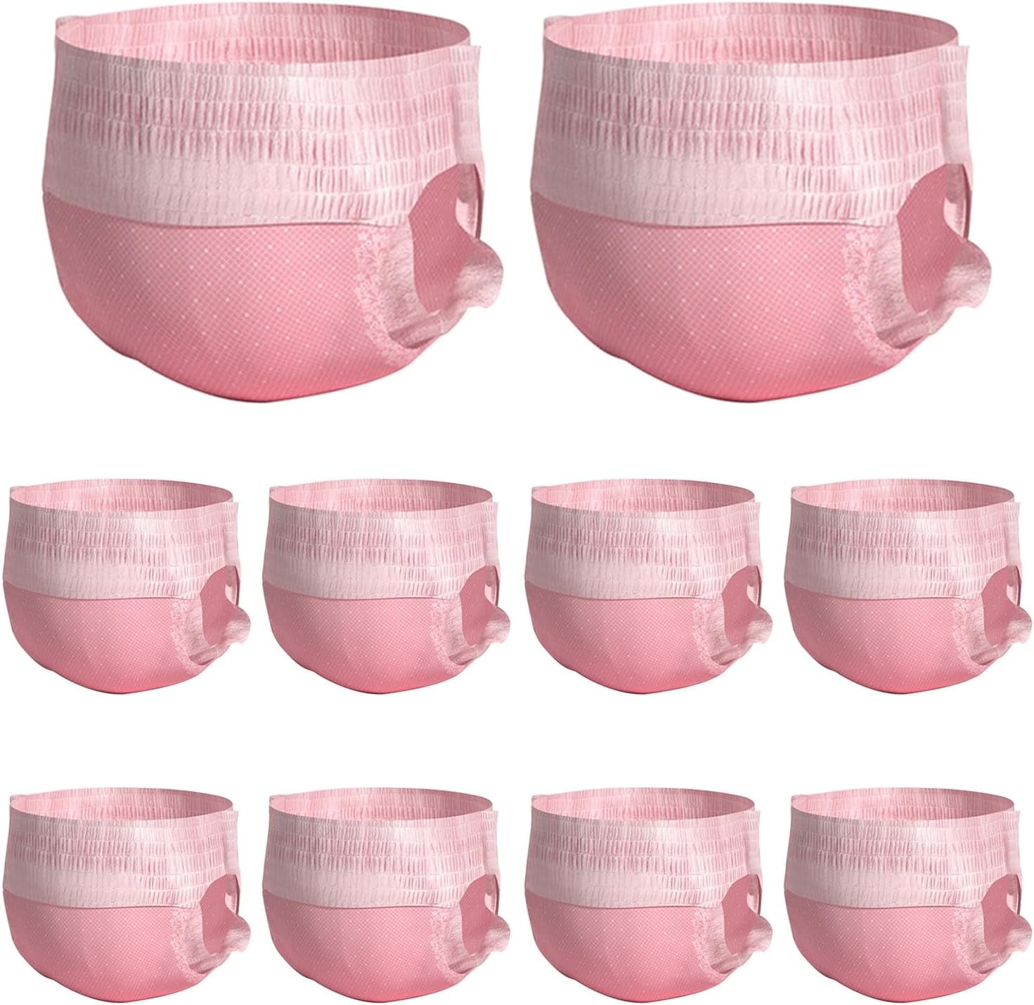 YW 10Pcs Stretchy Dog Diapers with Tail Hole Super Absorbent Leak-Proof ...