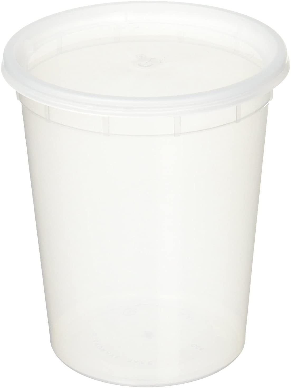 YW 5937 50 Sets 32oz Plastic Soup/Food Container with lids, Original ...