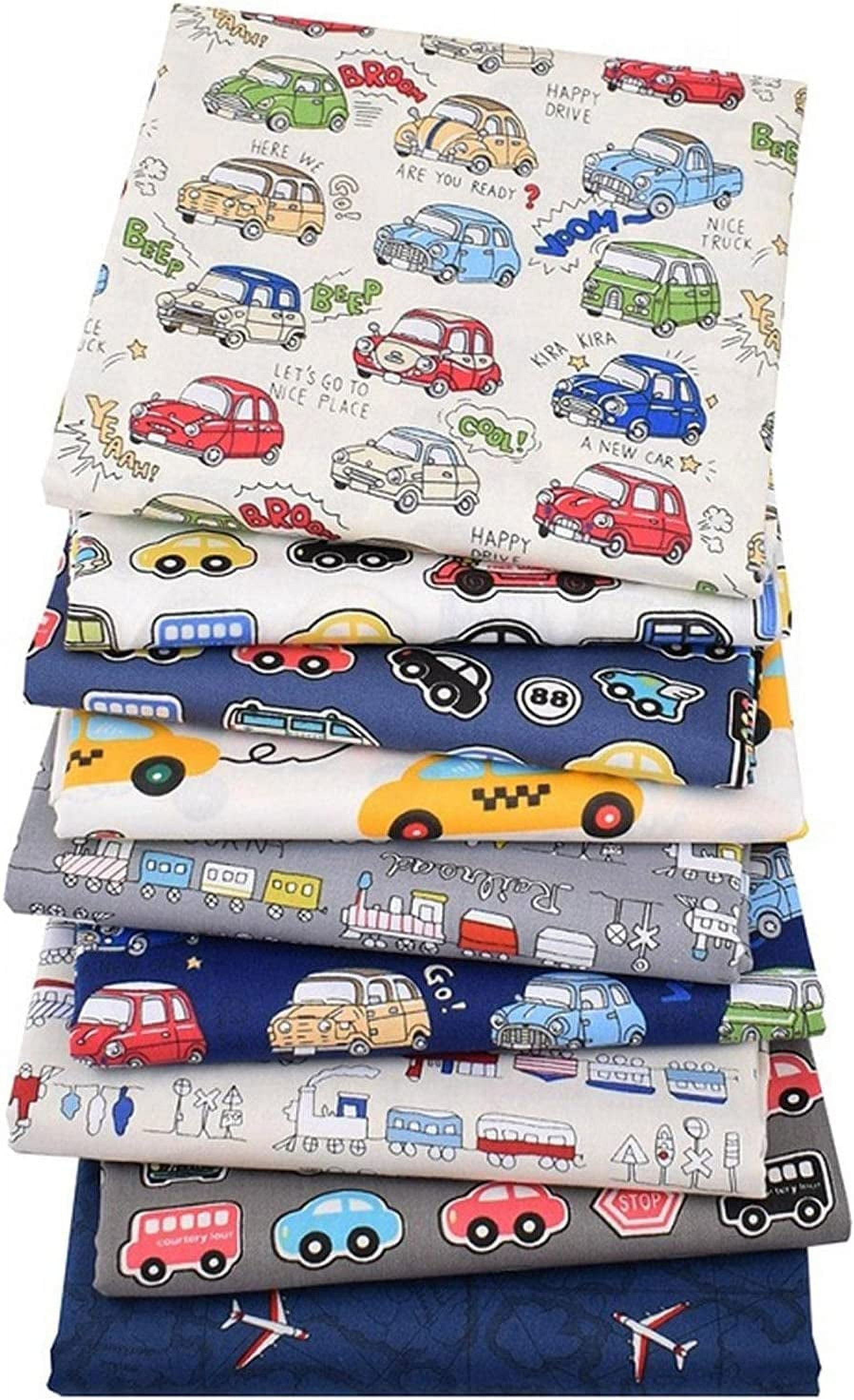 YW Quilting Fabric 9-Piece Car Cars Fabric by The Yard with Lorry Cargo ...