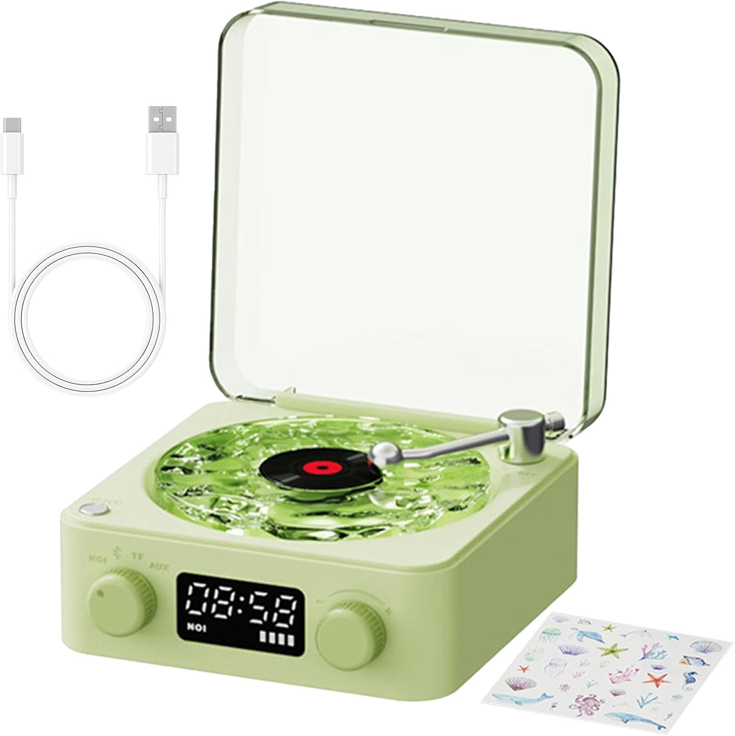 YW Record Players - Waves Bt Record Player, Portable Record Player ...
