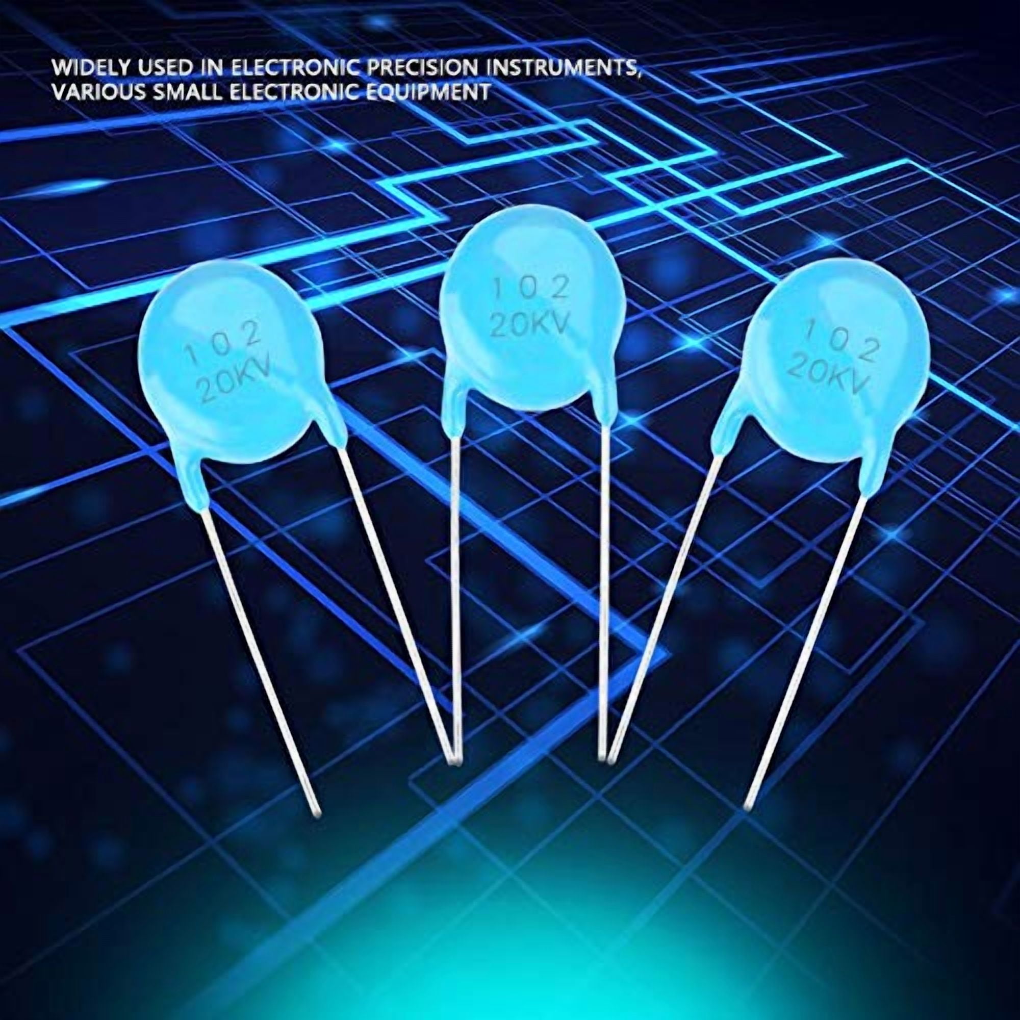 YWBL-WH 20Pcs Ceramic Capacitor Kit, 20KV 1nF 0.001uF 1000pF 102 High ...