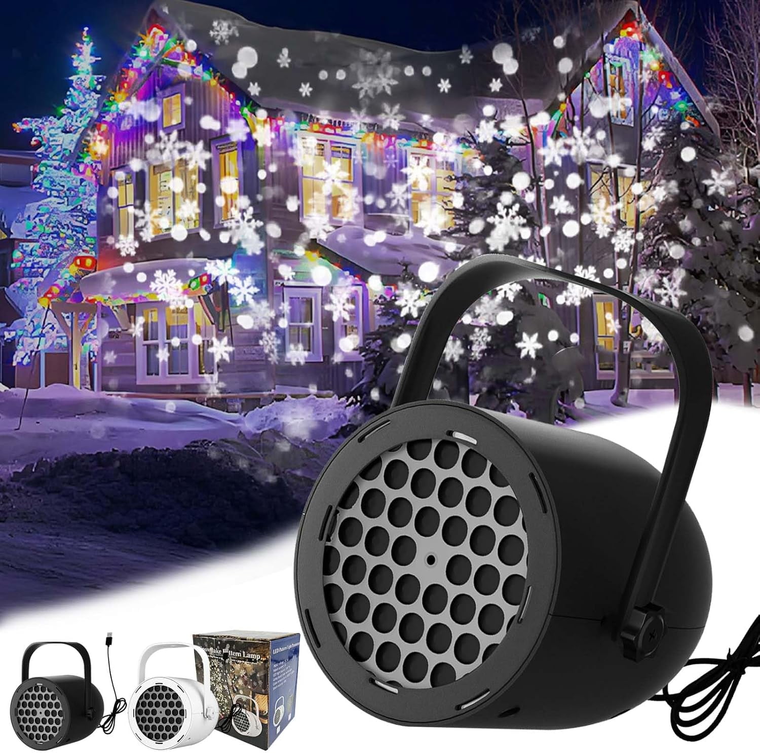 YWDECENF 16-Pattern USB Christmas Projector Light, Adjustable Image ...