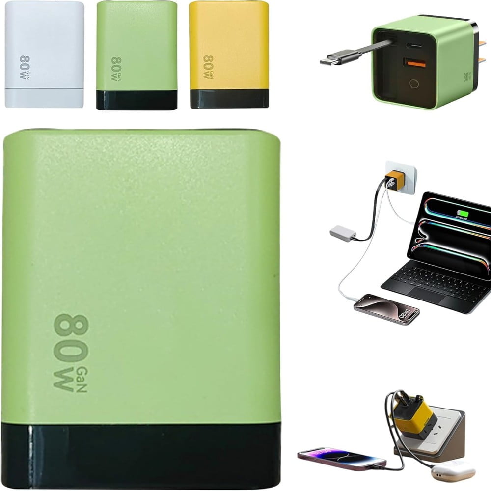 YWDECENF 3-in-1 Charger, 80W Max Scalable Charger Module with ...