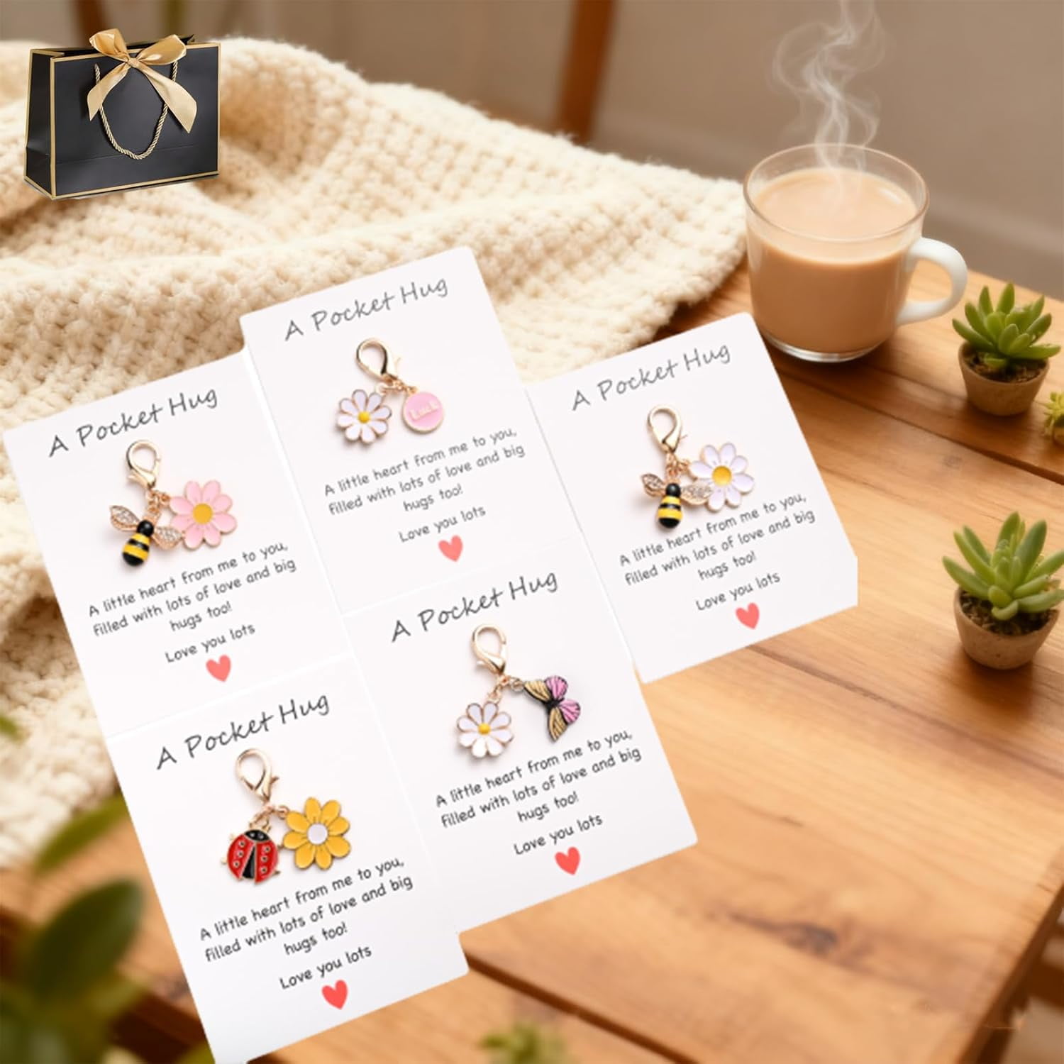 YWDECENF 5/10/20/30 Sets Handmade Hug Favors – Resin Keyring Gift Set ...