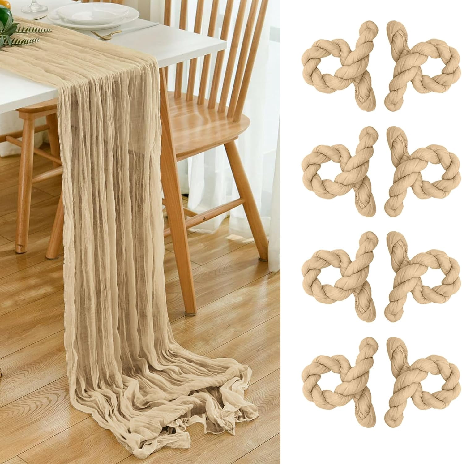 YWDECENF 6-Pack Red Cheesecloth Table Runner – 10ft Boho Sheer Gauze ...
