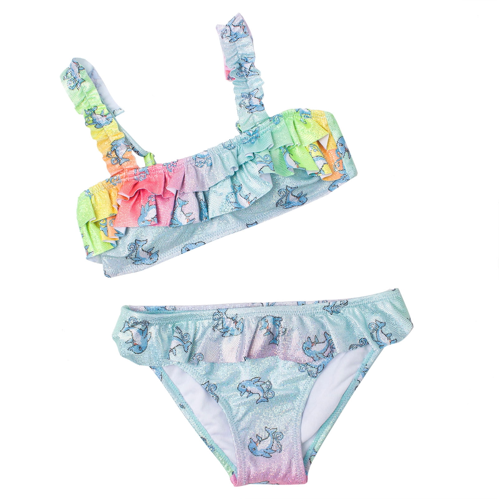 YWDJ 3-10Year Kids Swimsuit Girls Toddler Sling Flower Dolphin Print ...