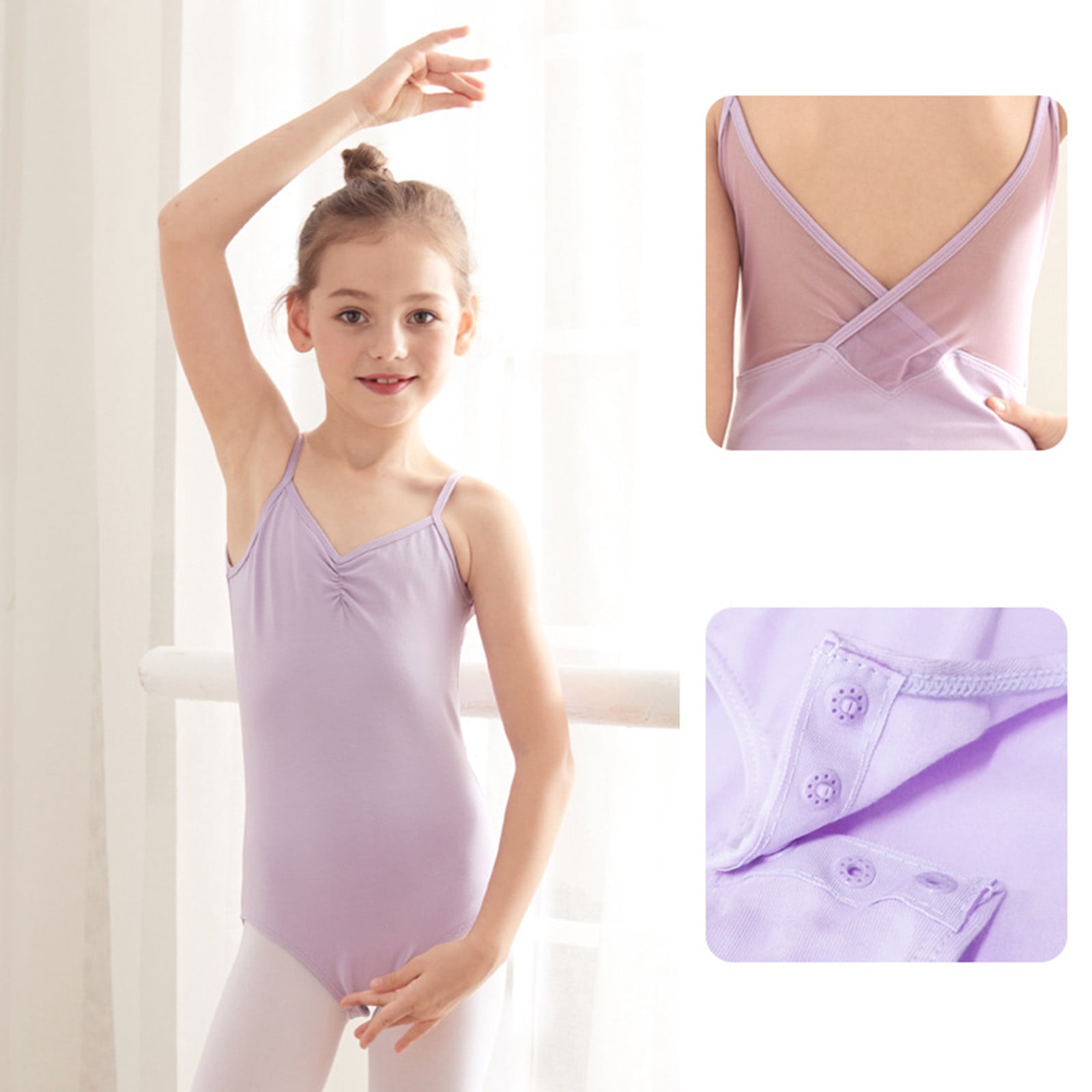 YWDJ Baby Girls Childrens Dance Leotard Clothes Summer Sling Back Training Clothes One-piece Gym ...