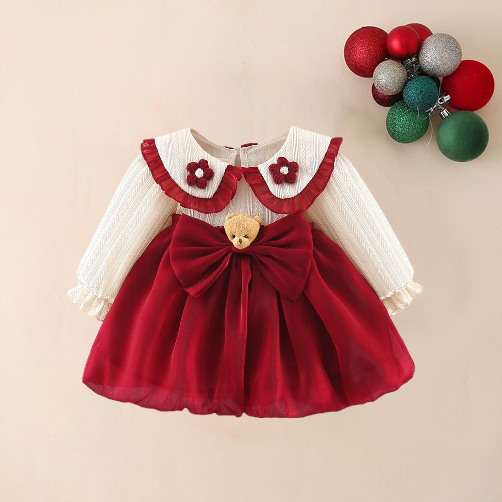 YWDJ Birthday Dresses for Girls New Lapel Two Small Flower Splicing ...