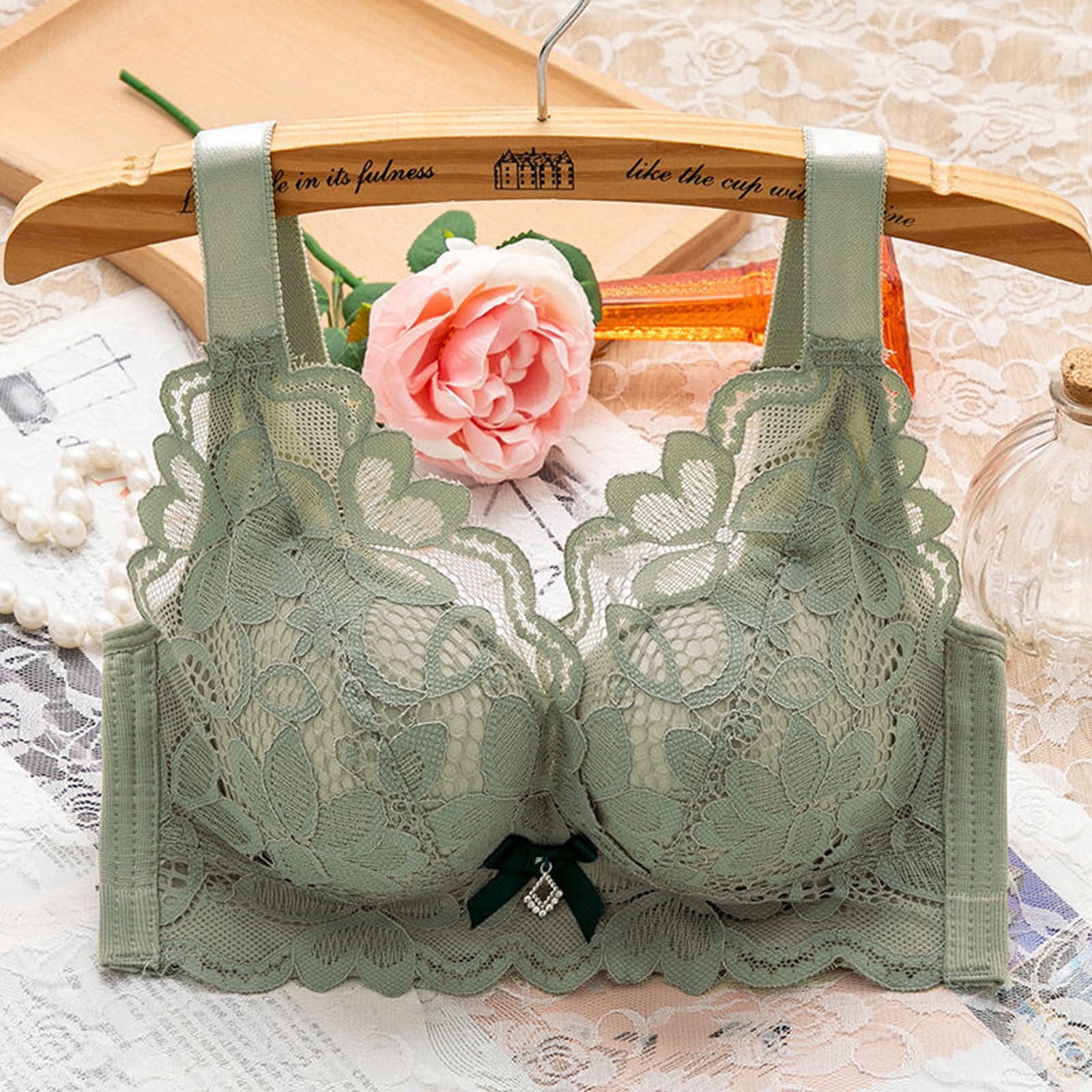 YWDJ Bras for Women Comfortable No Wires Plus Size Push up No Underwire ...