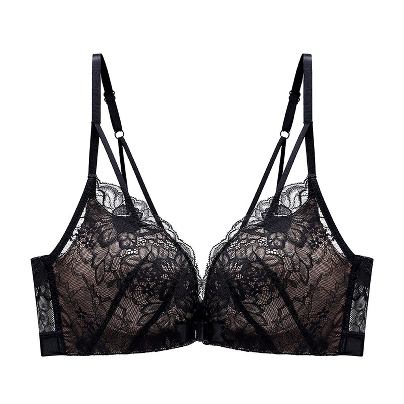 YWDJ Bras for Women Front Closure Wireless No Underwire Push up No Wire ...